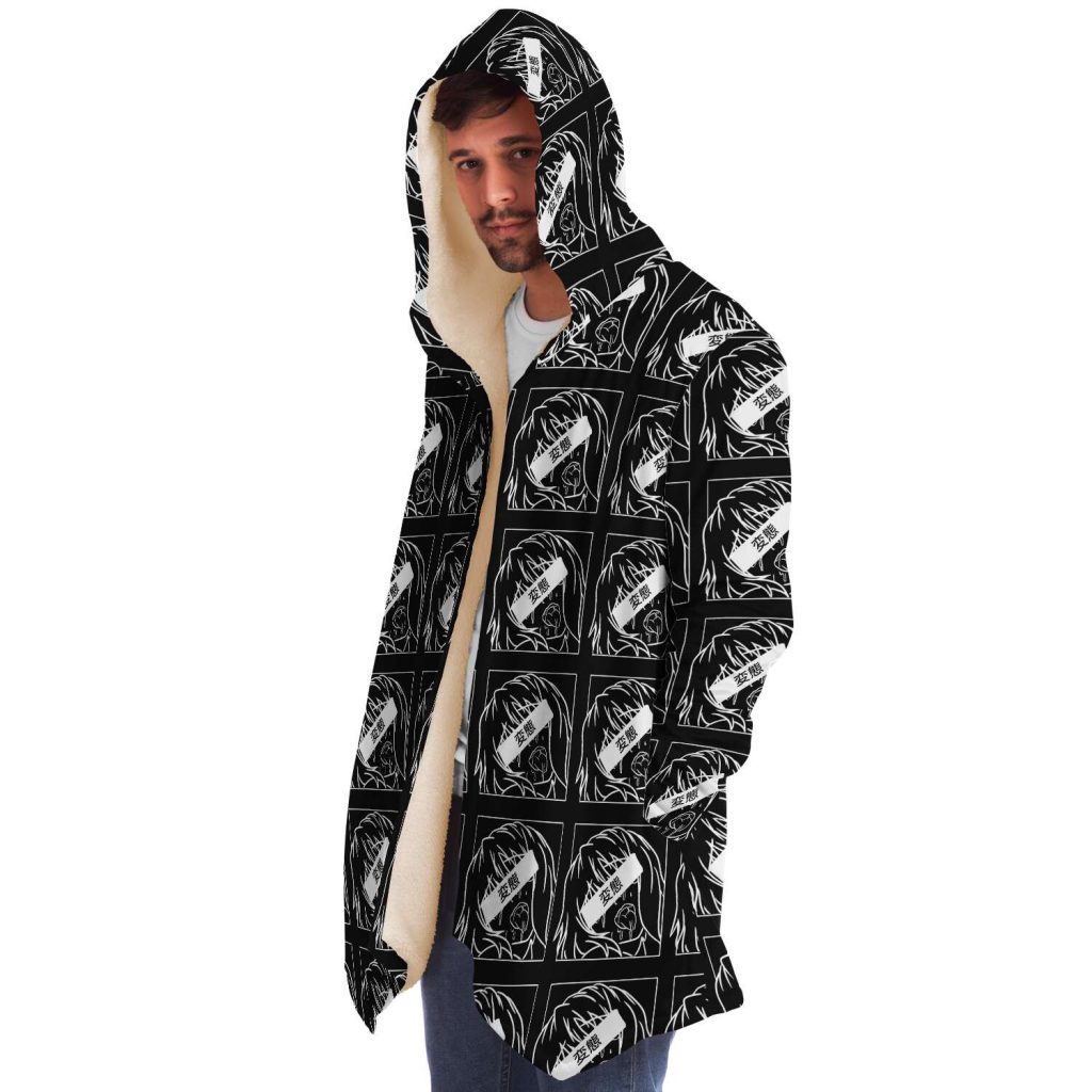 Ahegao Cloak Coat Black Design - Ahegao Style
